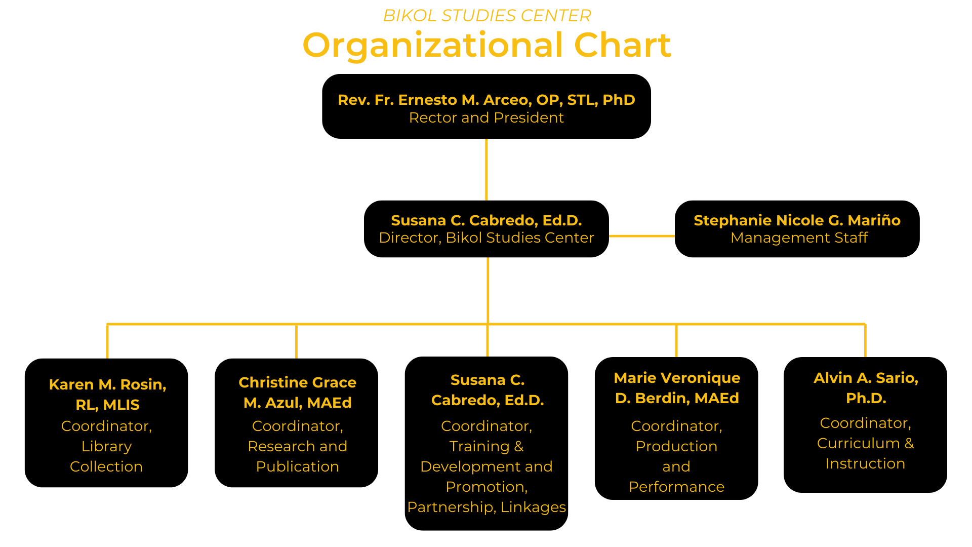 Organizational Structure - University of Santo Tomas - Legazpi